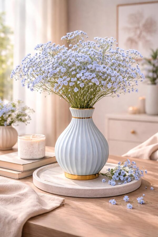 Artificial Baby’s Breath Flowers, Faux Gypsophila Stems for Vase, Home ...